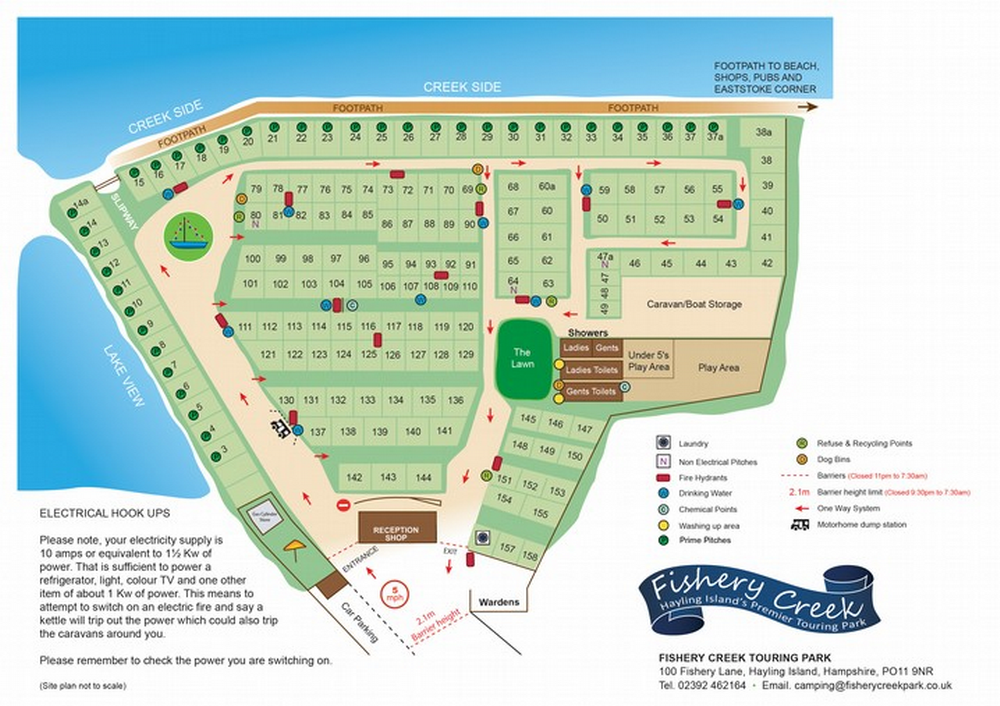 Park map | Fishery Creek Touring Park